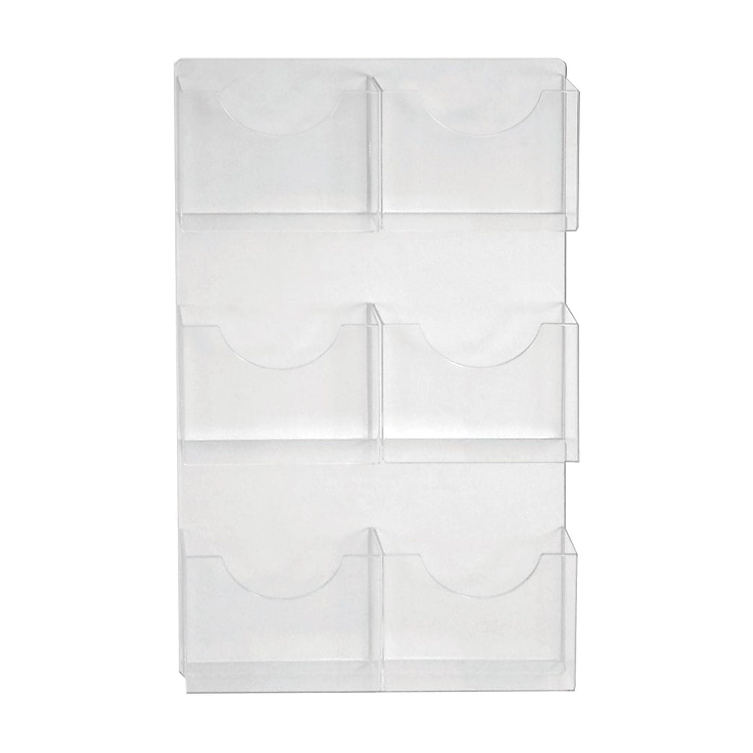 Azar Displays 252098 Six-Pocket Wall Mount Letter Brochure Holder, 2 ...