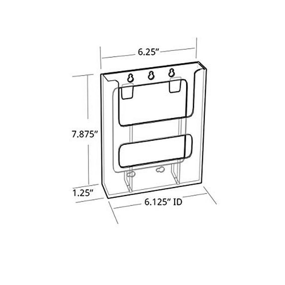 Azar Displays 252329 Single Bi-Fold Wall Mount Brochure Holder, 10-Pack ...