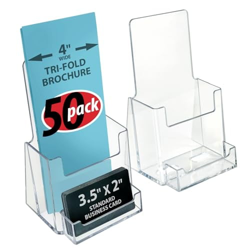 Azar Displays, 252922-50PK, Counter Trifold Brochure Holder with ...