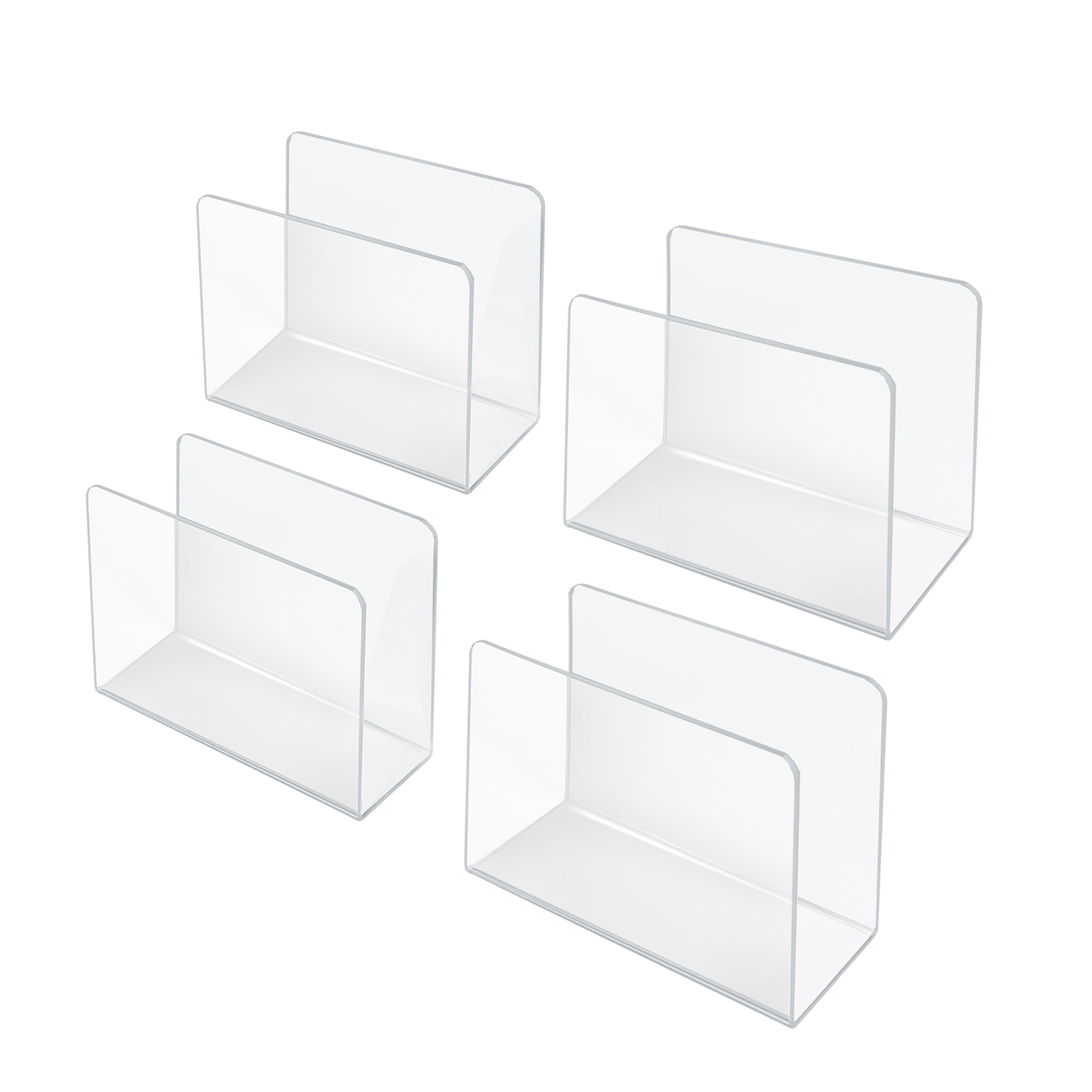 Azar Displays 255080 Clear Acrylic Desk File Holder- Small, 4-Pack ...