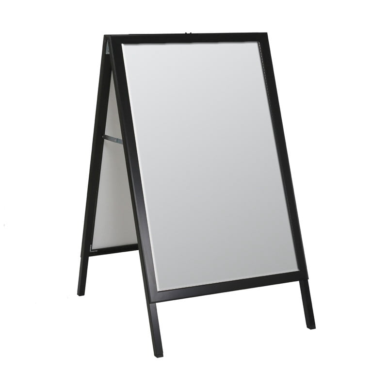 Large Black Slide In A-Frame Double-Sided Indoor/Outdoor Sidewalk Stand ...