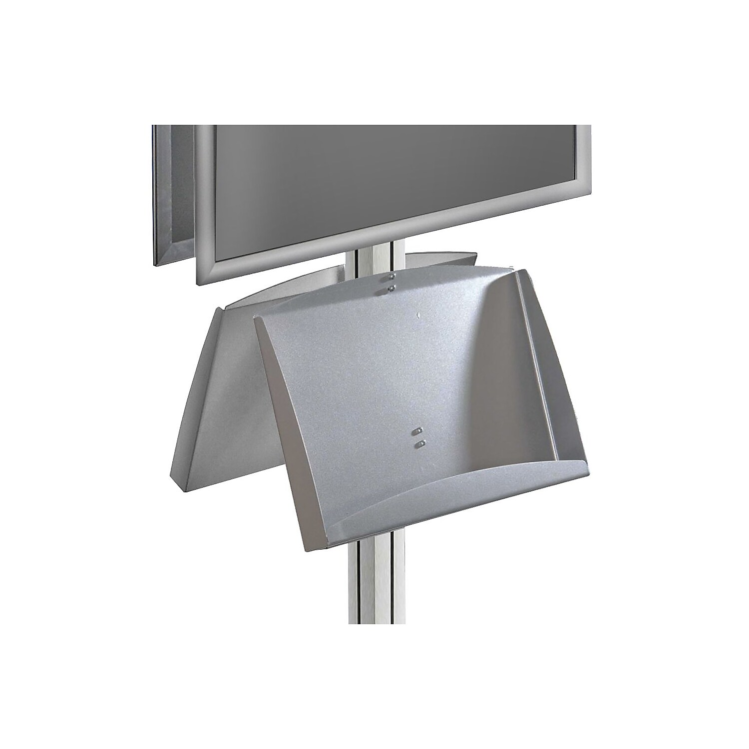 Azar Displays 300273-SLV 18"W x 13"H Steel Brochure Shelf for Sky Tower ...