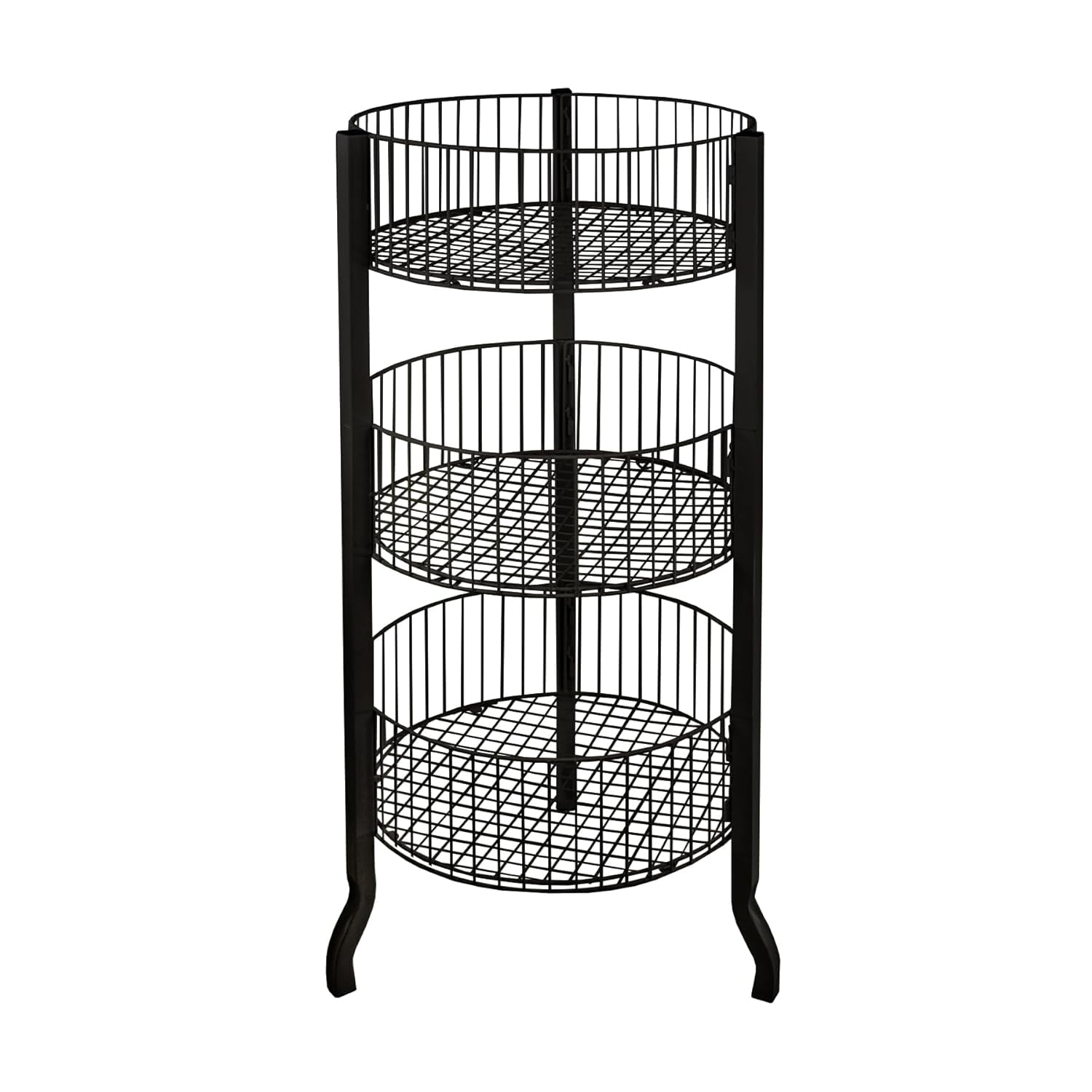 Azar Displays 300703-BLK 3 Tiered Round Wire Dump Bins, Black - Walmart.com