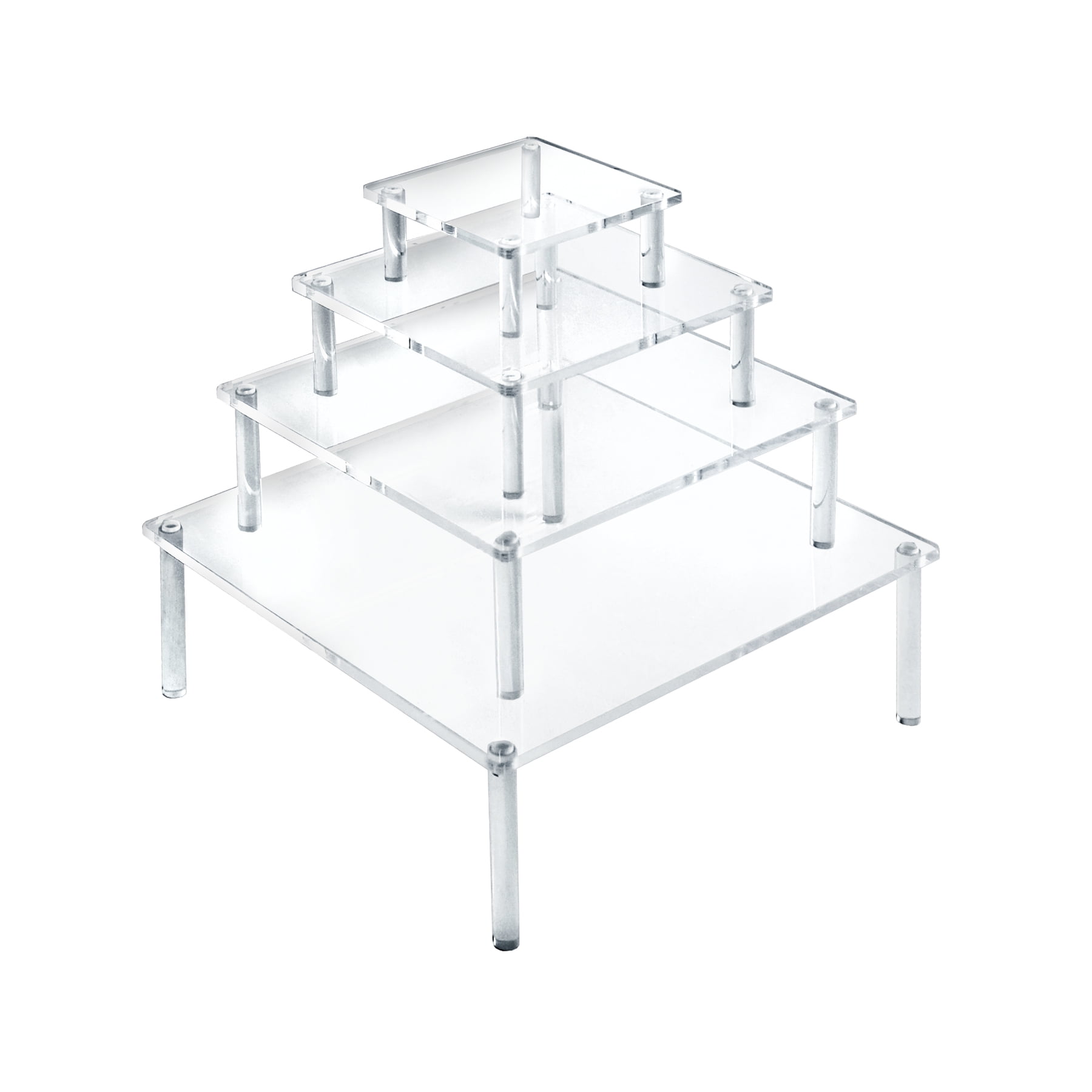 Azar Displays 515308 4-Piece Acrylic Square Riser Set - Walmart.com