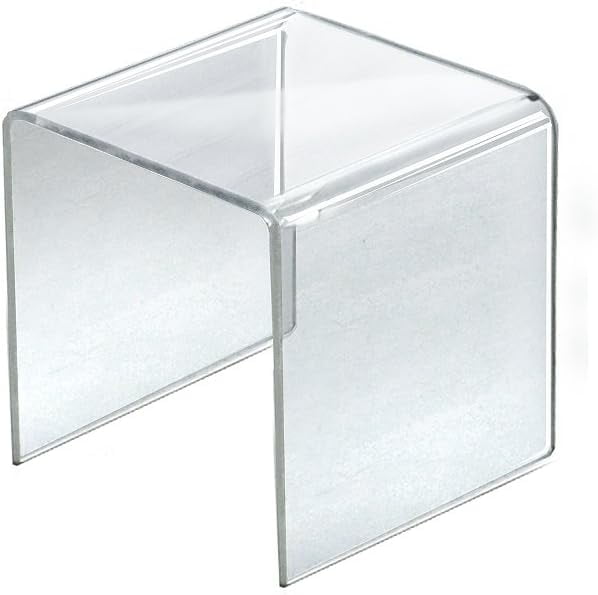 Azar Displays 515318 7.5" Acrylic Square Riser (4 Pack) - Walmart.com