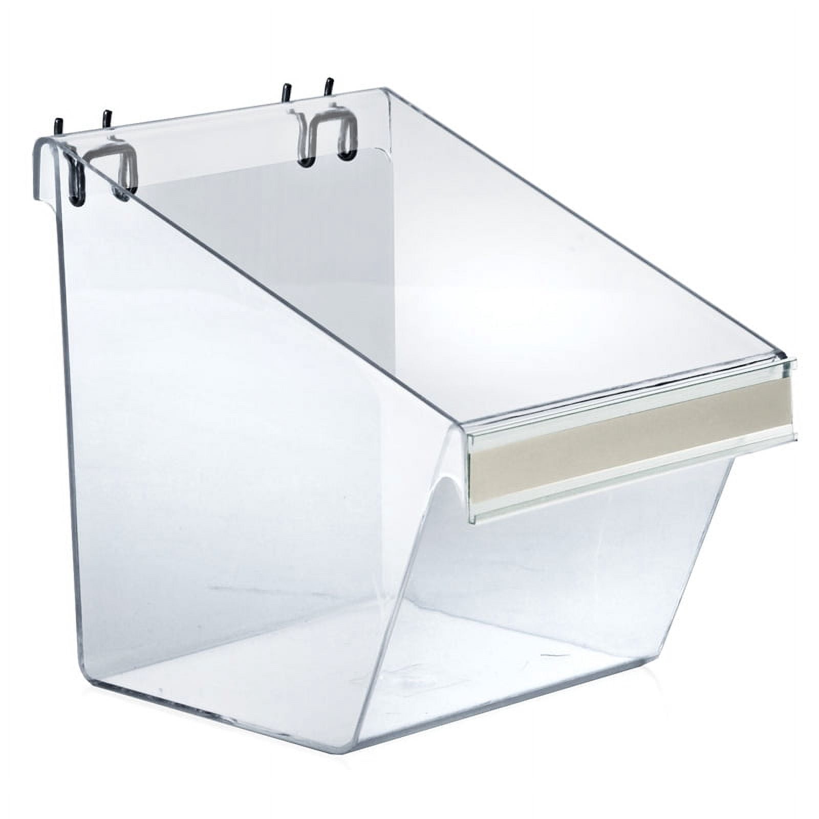 Azar Displays 556128 Large Clear Plastic Molded Bucket, Storage ...