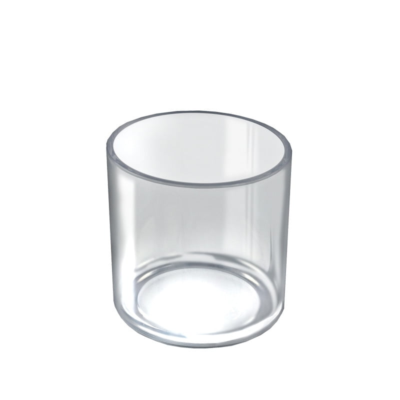 4" Dia. Deluxe Clear Acrylic Round Cylinder Bin for Counter, 4 Pack ...