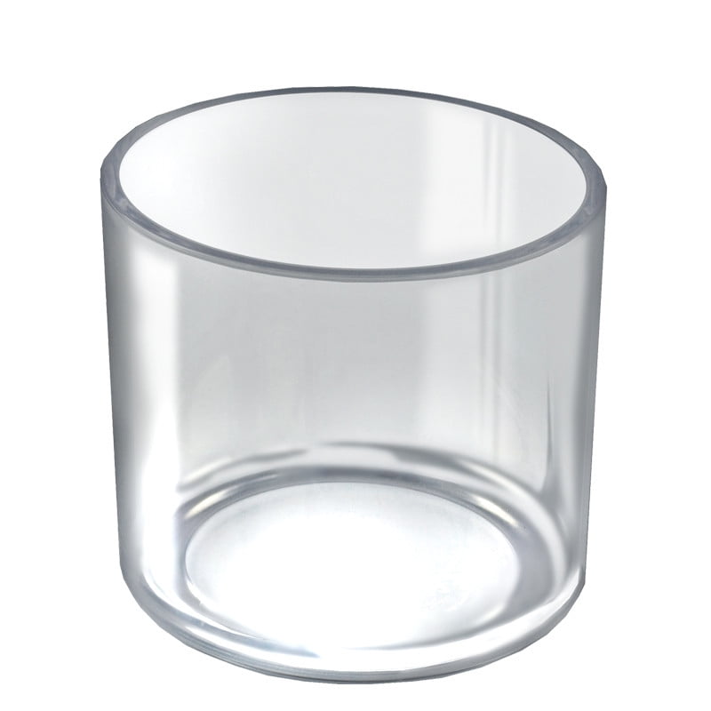 6" Dia. Deluxe Clear Acrylic Round Cylinder Bin for Counter, 4-Pack ...