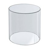 Azar Displays 556406 Clear Acrylic Cylinder Display, Plastic Round ...