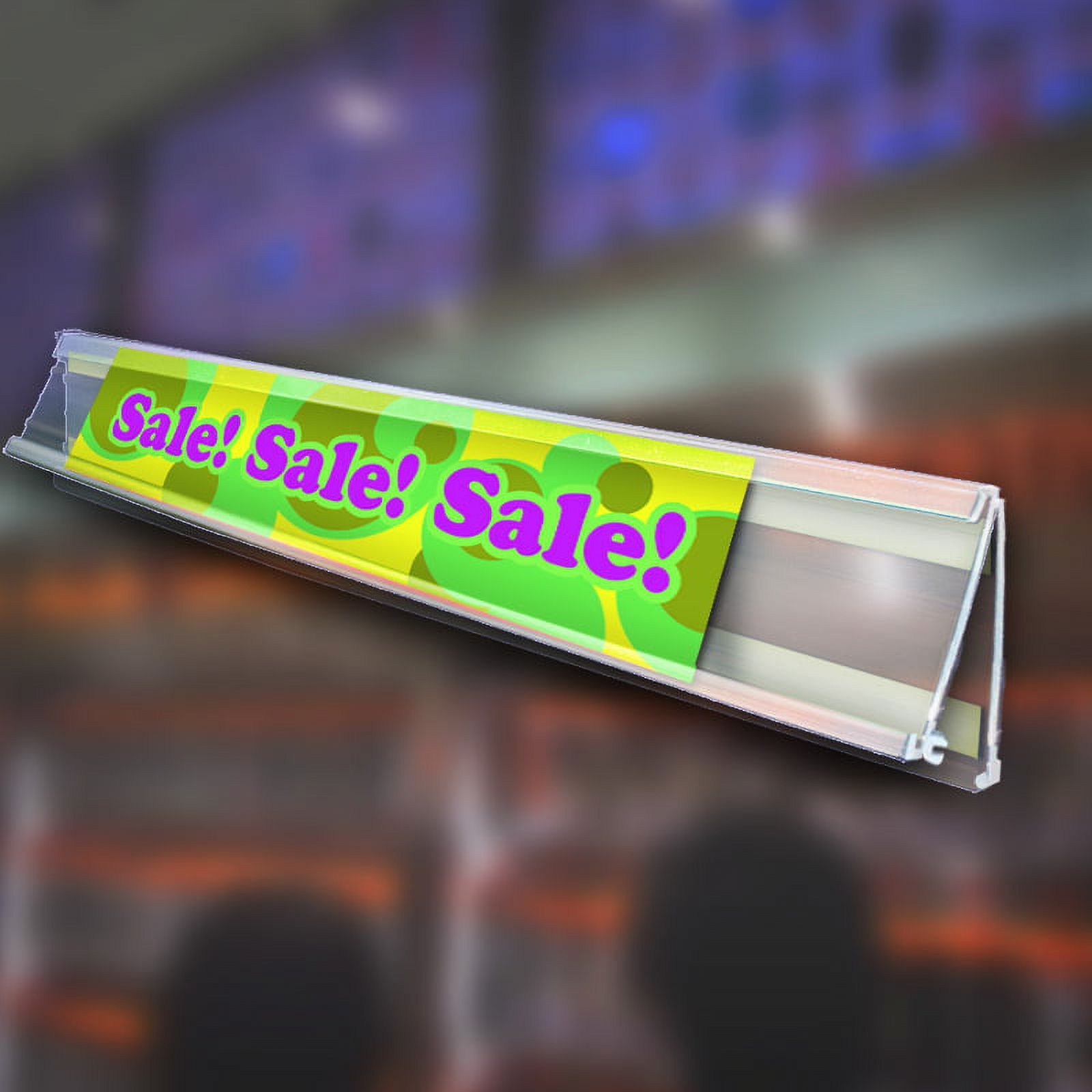 Azar Displays 600060 72"L x 2.25" H Clear Flip Up C-Channel, 5-Pack ...