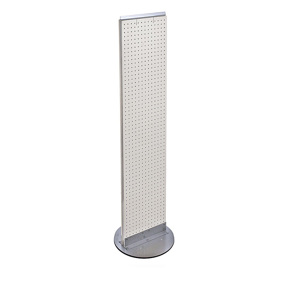 Azar Displays 700277-WHT White Two-Sided Pegboard Floor Display on ...