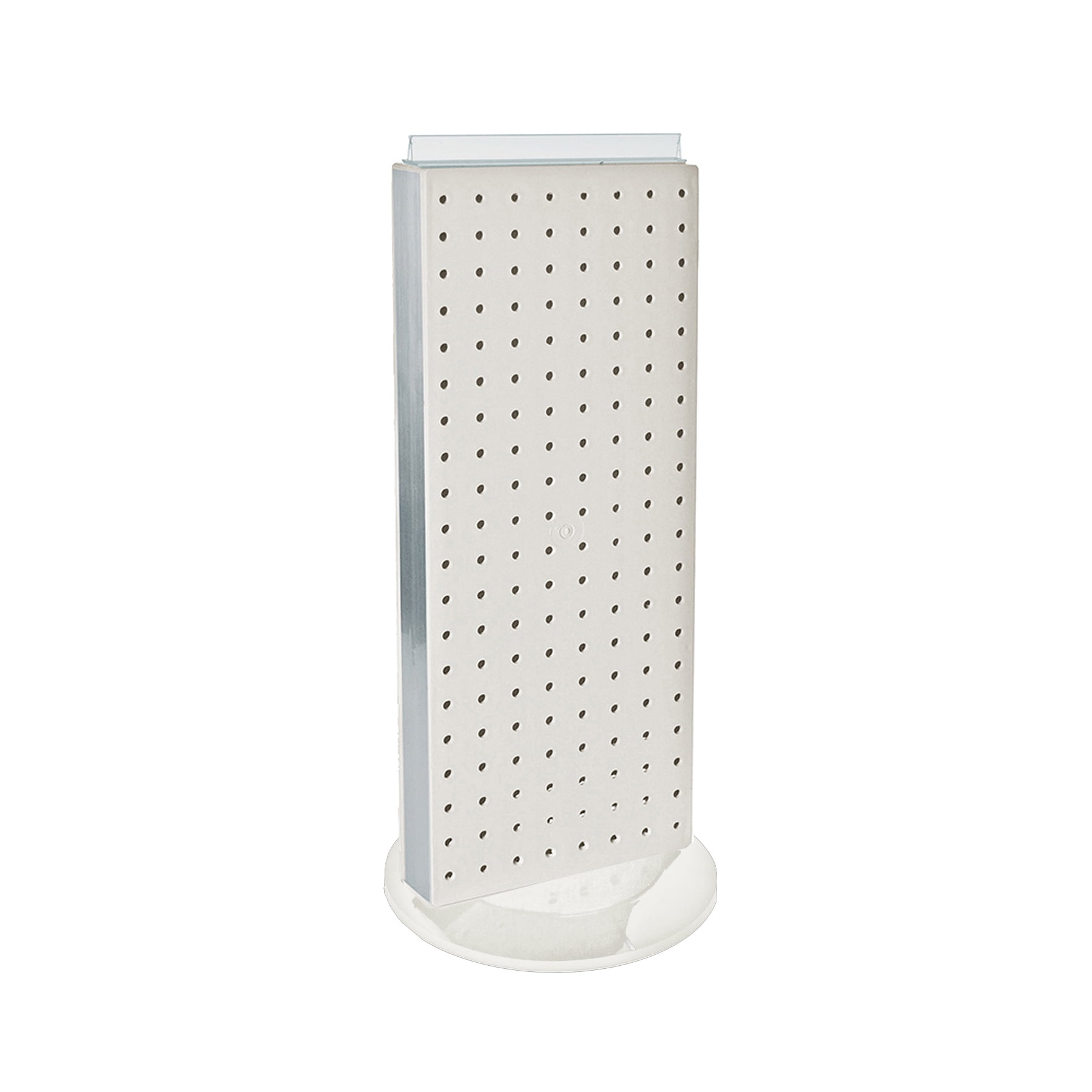 Azar Displays 700508-WHT White Revolving 8"W x 20.625"H Pegboard ...
