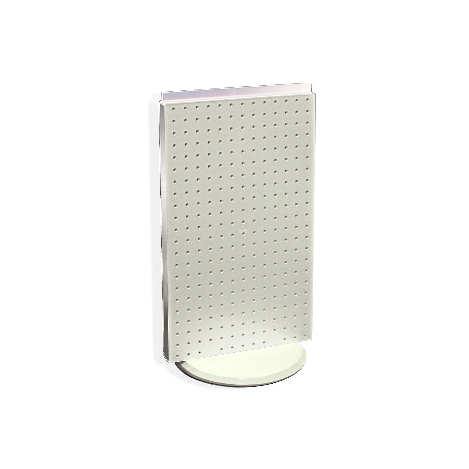 Azar Displays 700513-WHT White Revolving 13.5"W x 22"H Pegboard Counter ...