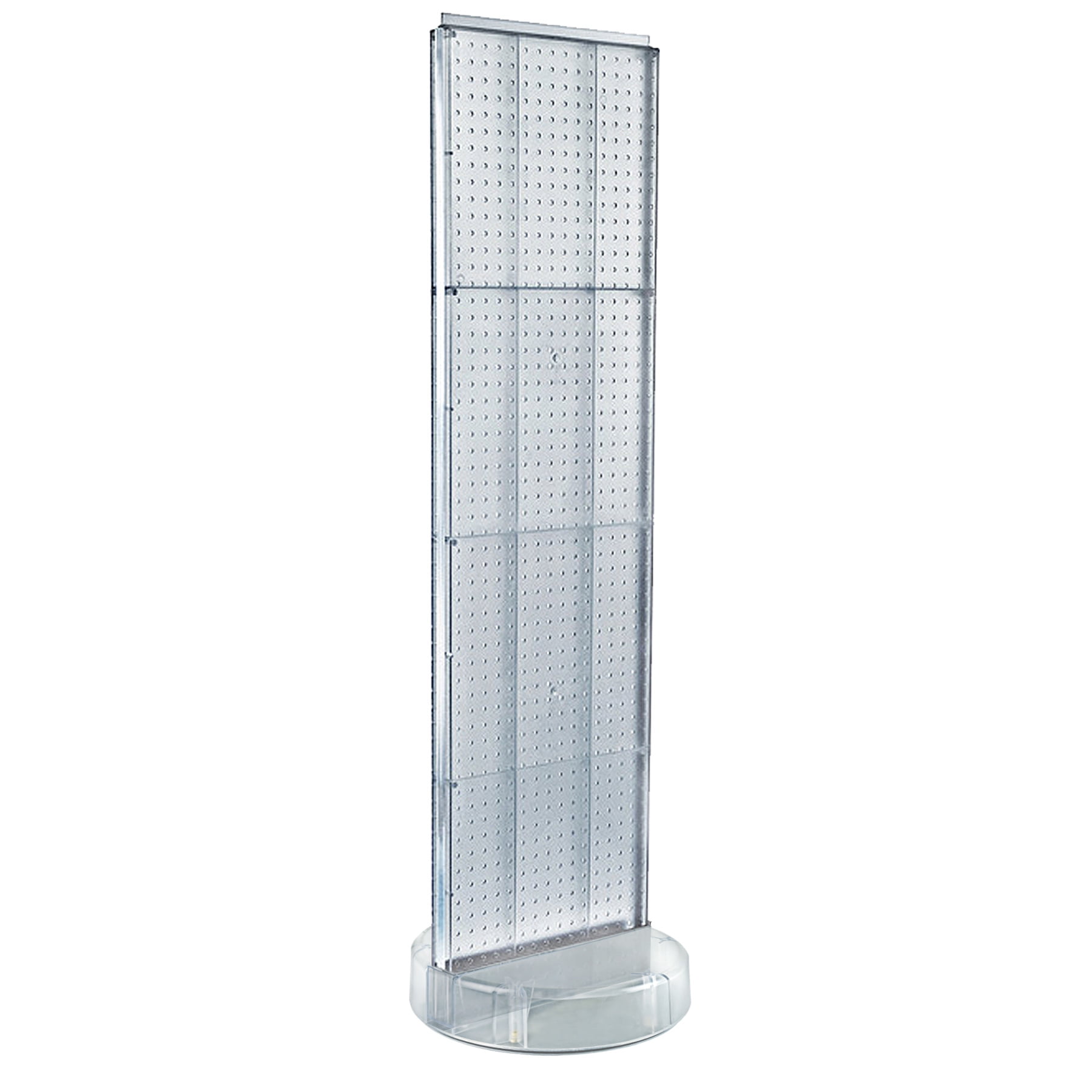 Azar Displays 700780-CLR Clear Two-Sided Pegboard Floor Display On a ...