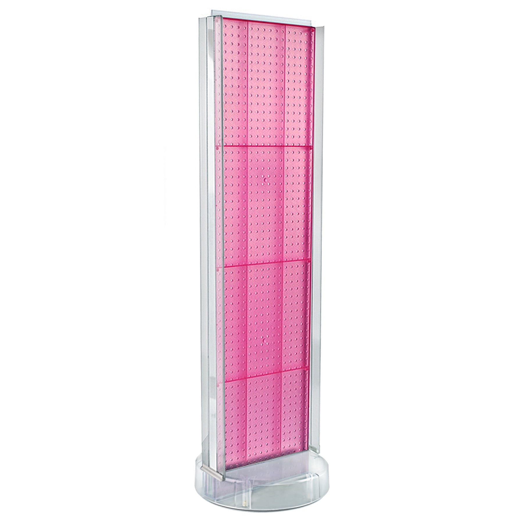 Azar Displays 700788-PNK Pink Two-Sided Pegboard Floor Display w/ C ...