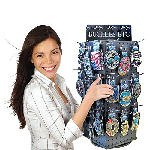 Azar Displays, 703385-BLK, 4 Sided Revolving, Pegboard Counter Display ...