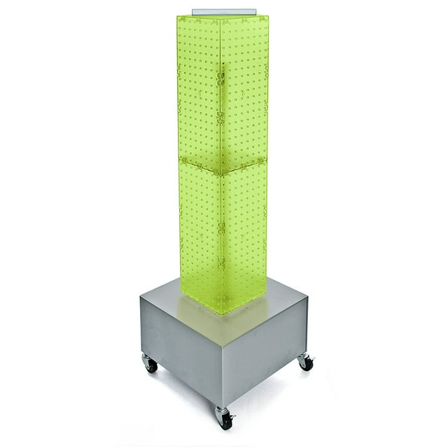 Azar Displays 703386-GRE Green Four-Sided Pegboard Floor Display on ...