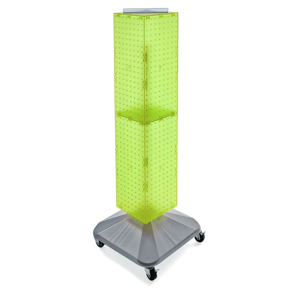 Azar Displays 703388-GRE Green Four-Sided Pegboard Floor Display on ...