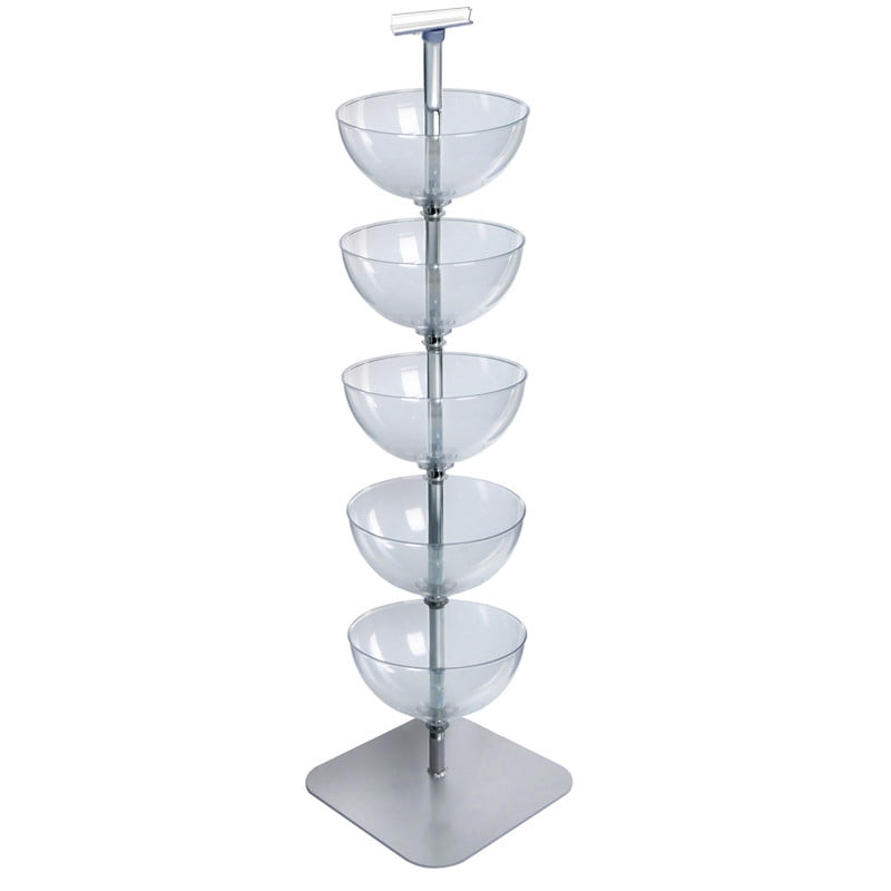 "Azar Displays Tall Holder Five-Tiered 14"" Bowl Floor Display Stand ...