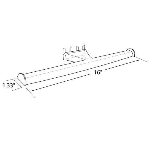 Azar Displays 800020 Clear Lexan Plastic Bracelet Bar for Pegboard and ...
