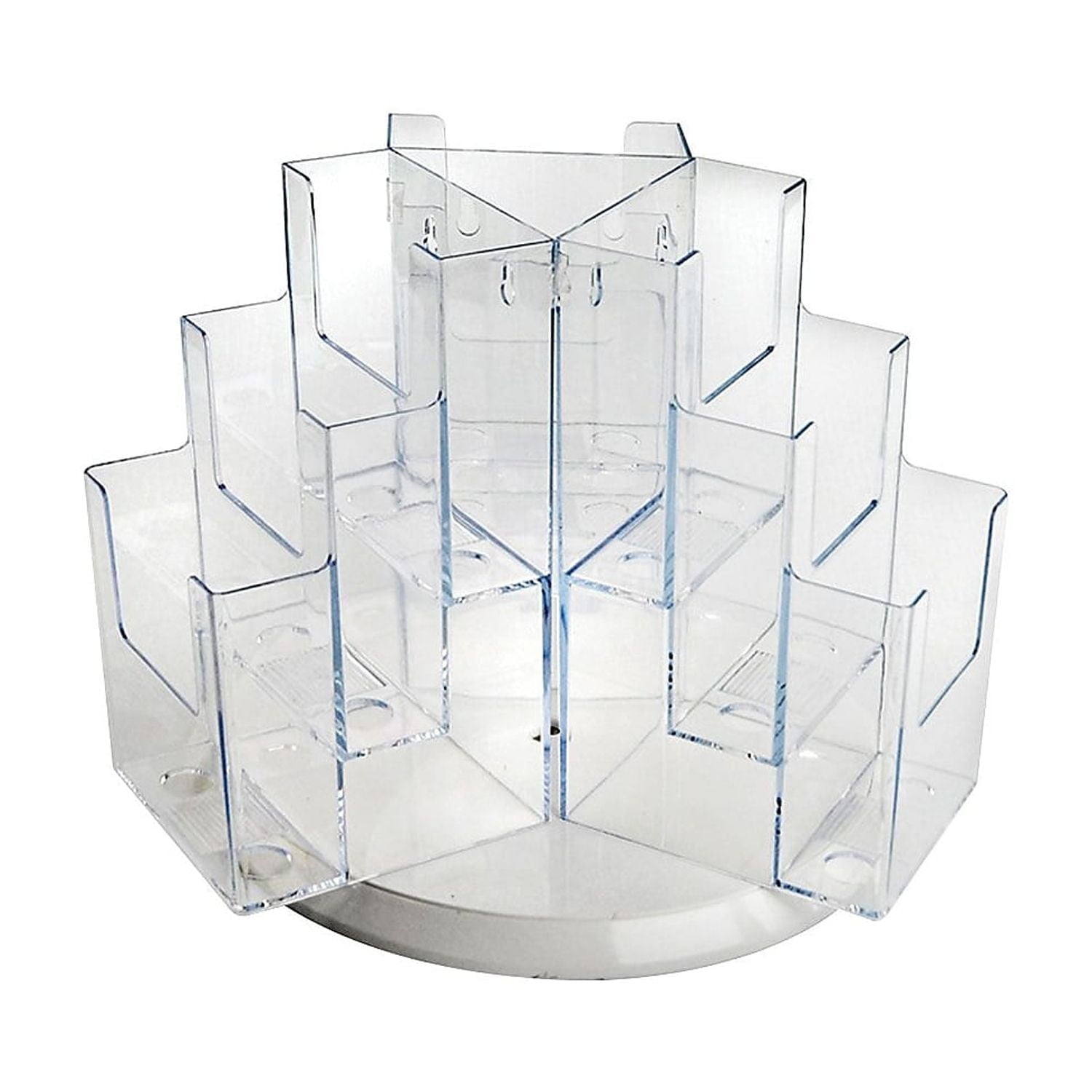 Azar Displays Clear Acrylic Trifold Brochure Holder, 9 Pockets, Top ...