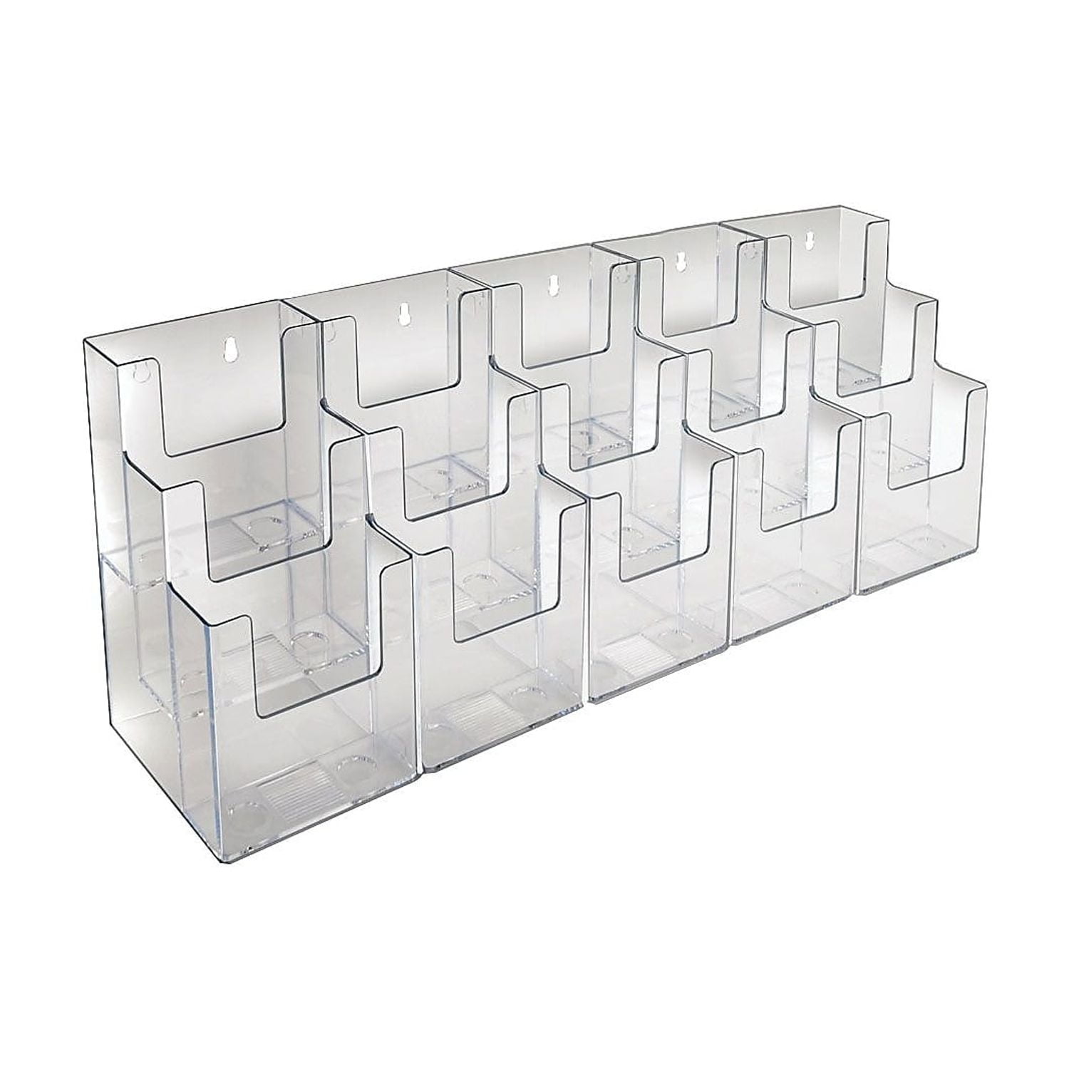 Azar Displays Acrylic Three-Tiered Tri-Fold Brochure Holder, Catalog ...