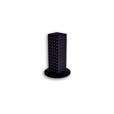Countertop Pegboard Spinner Rack, Magnetic, 60 Hooks (Black with Chrome ...