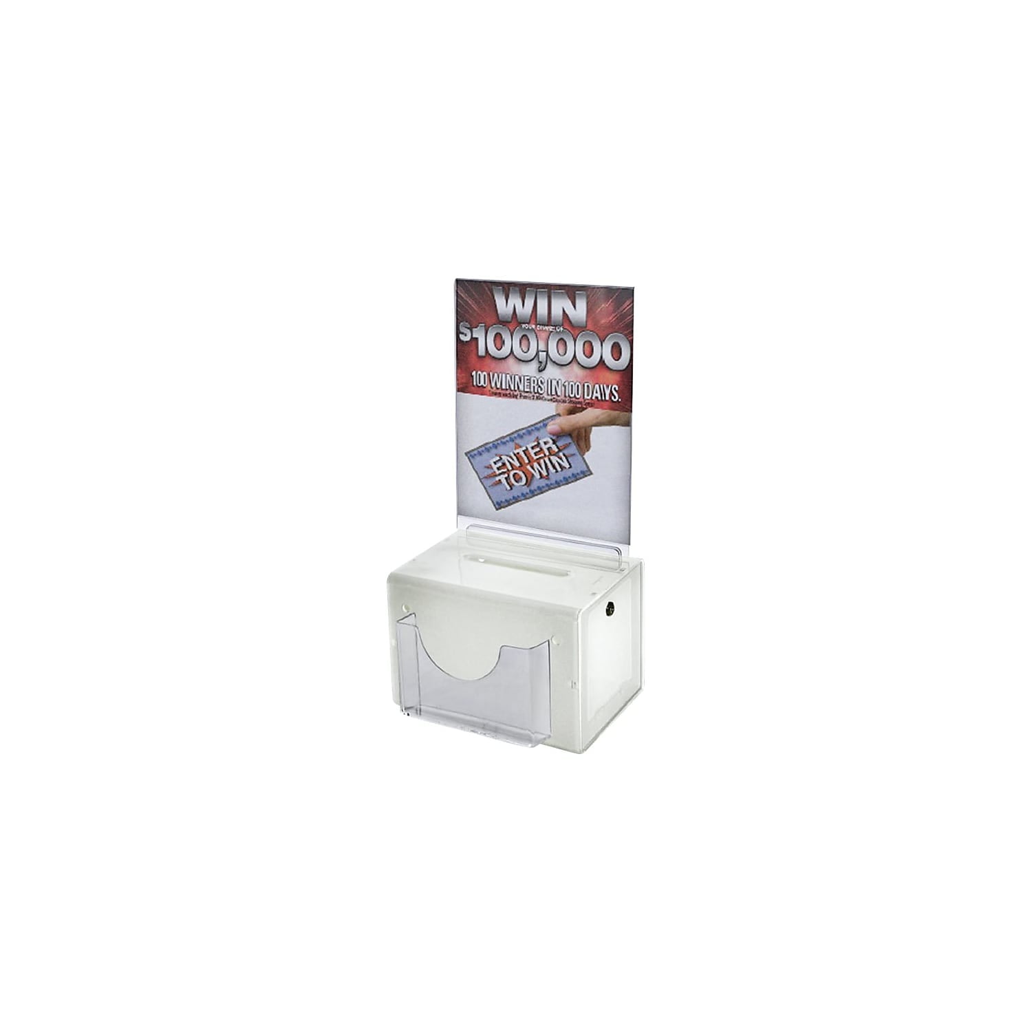 Azar Locking Plastic Suggestion Box White (206387) - Walmart.com