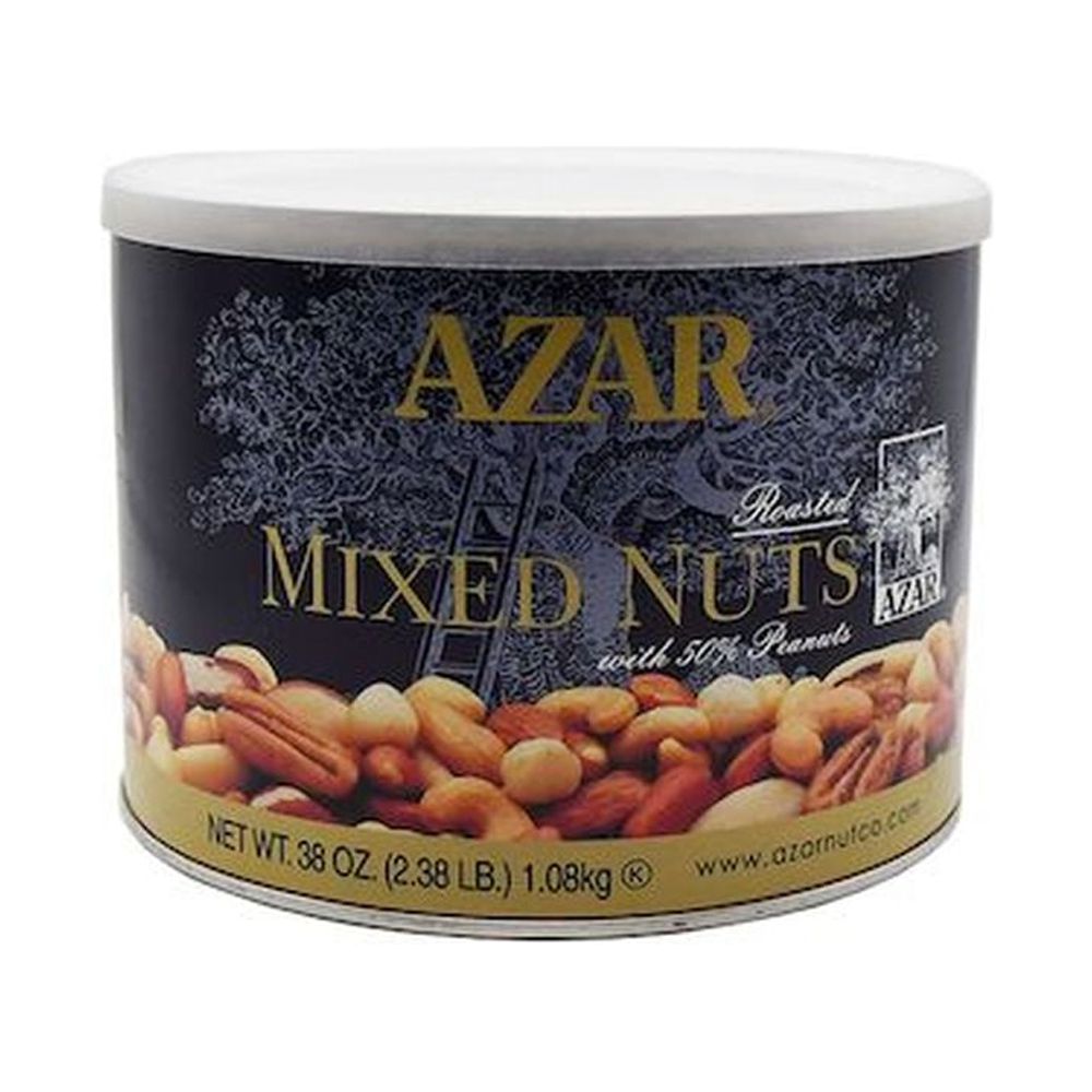 Azar Roasted Salted 50 Percent Peanut Mixed Nut, 2.38 Pound -- 6 per ...