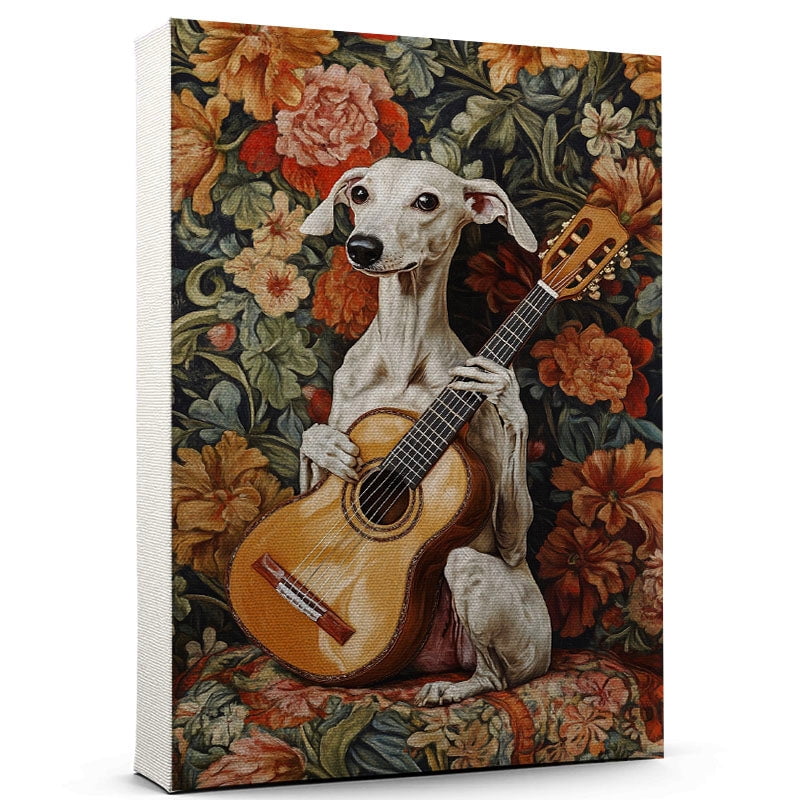 Azawakh Cute Dog Ukelele Stretched Canvas Size 8x12 – Retro Azawakh Dog ...