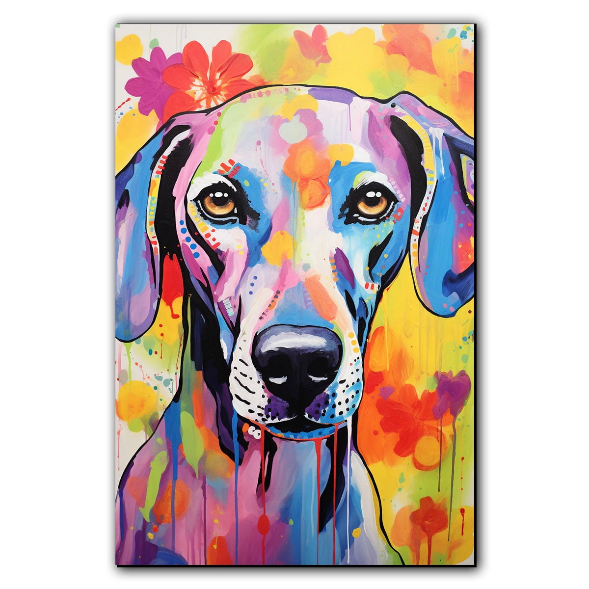Azawakh Dog Arts Canvas - Large Abstract Paintings Colorfull Wall Art ...