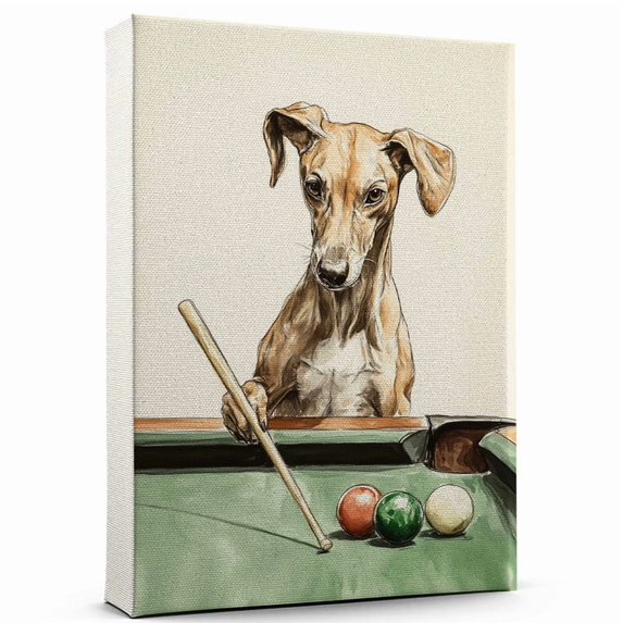 Azawakh Dog Stretched Canvas Size 8x12 – Billiards Canvas Print of ...