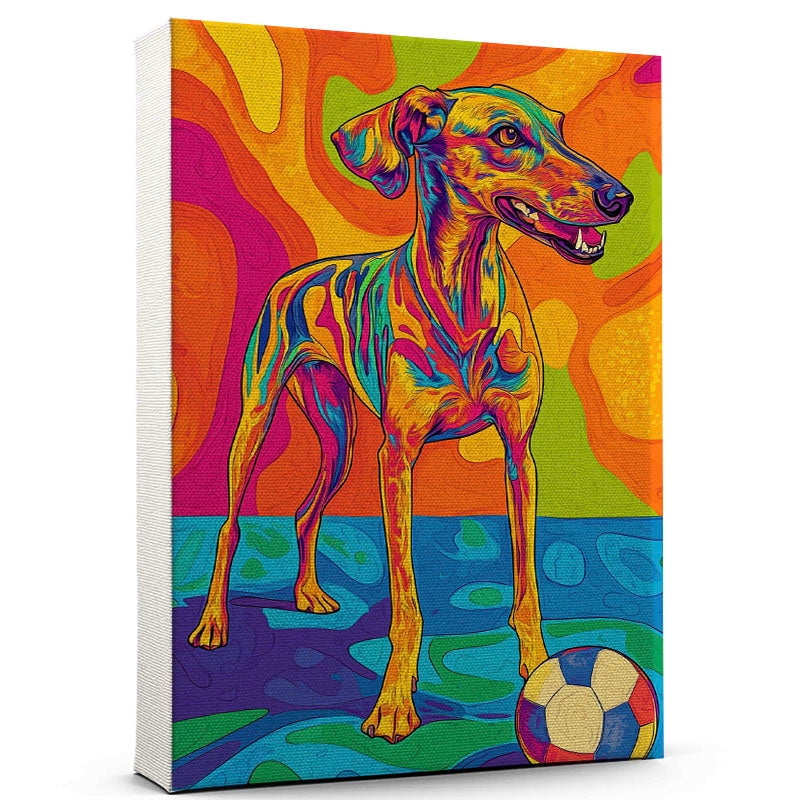 Azawakh Dog Volleyball Stretched Canvas Size 8x12 – Funny Azawakh Dog ...