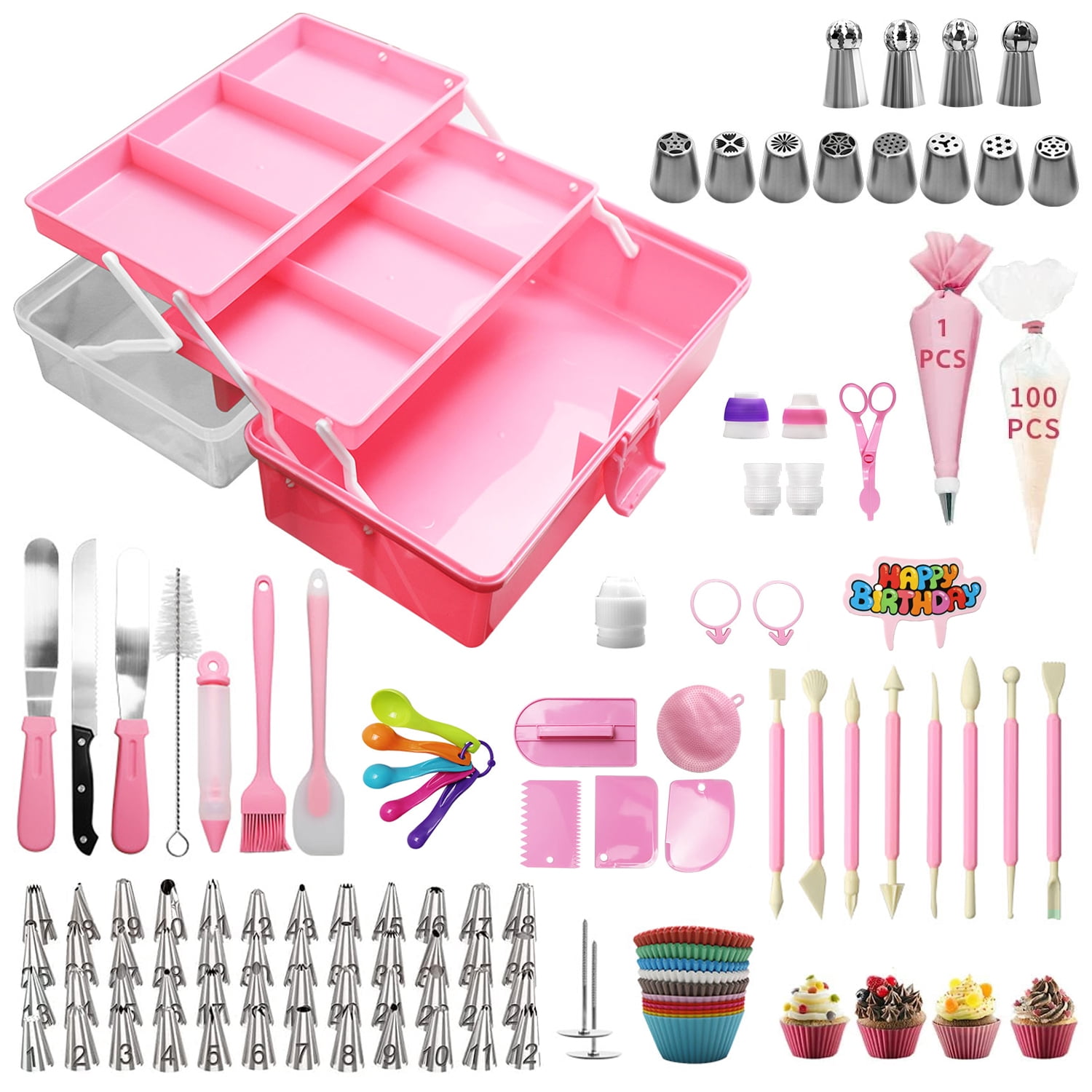 Azcir 359 Pcs Cake Decorating Supplies Kit, Baking Tools Set with ...
