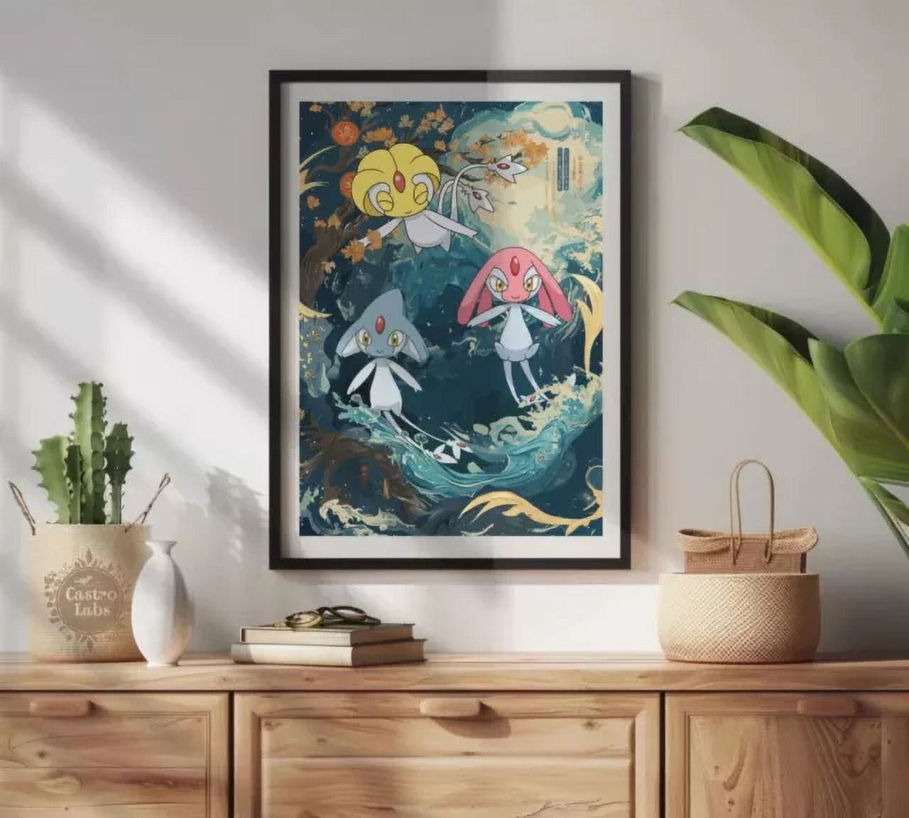 Azelf, Mesprit And Uxie: Japanese Style Pokemon Anime Poster ...