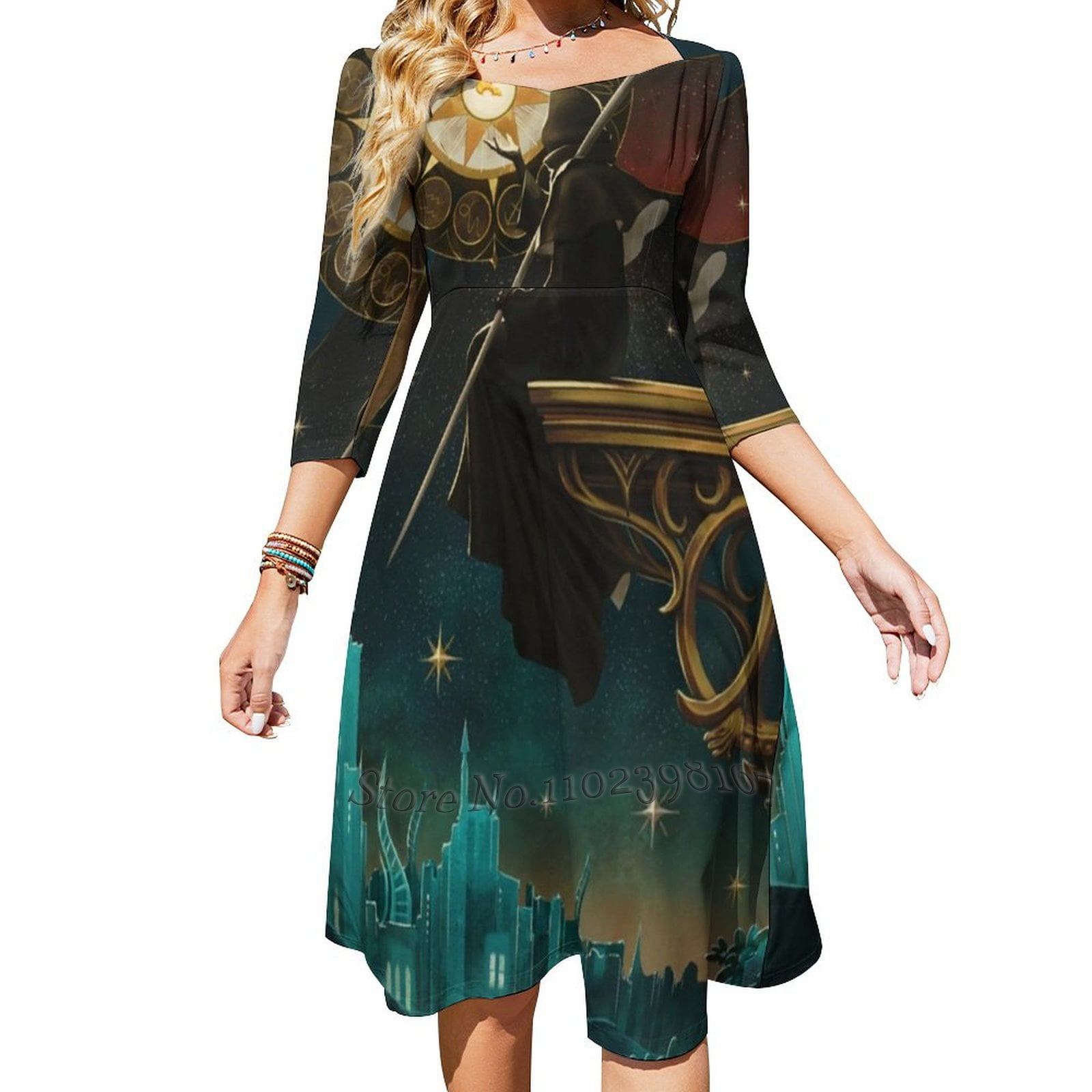 Azem Evening Party Dresses Midi Sexy Dress Female Sweet One Piece Dress ...