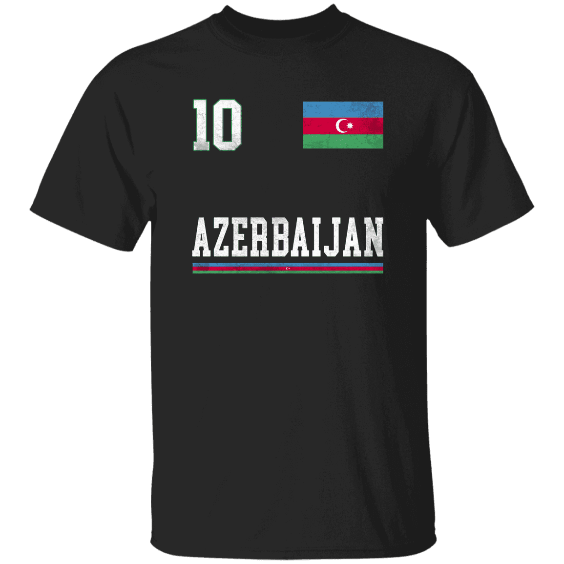 Azerbaijan Flag Emblem Azeri Pride Proud Men Women Soccer Fan T-Shirt ...