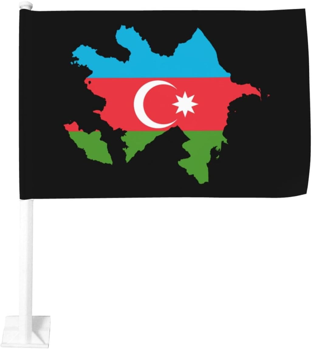 Azerbaijan Flag Map Double Sided Car Flag 12x18in - Walmart.com