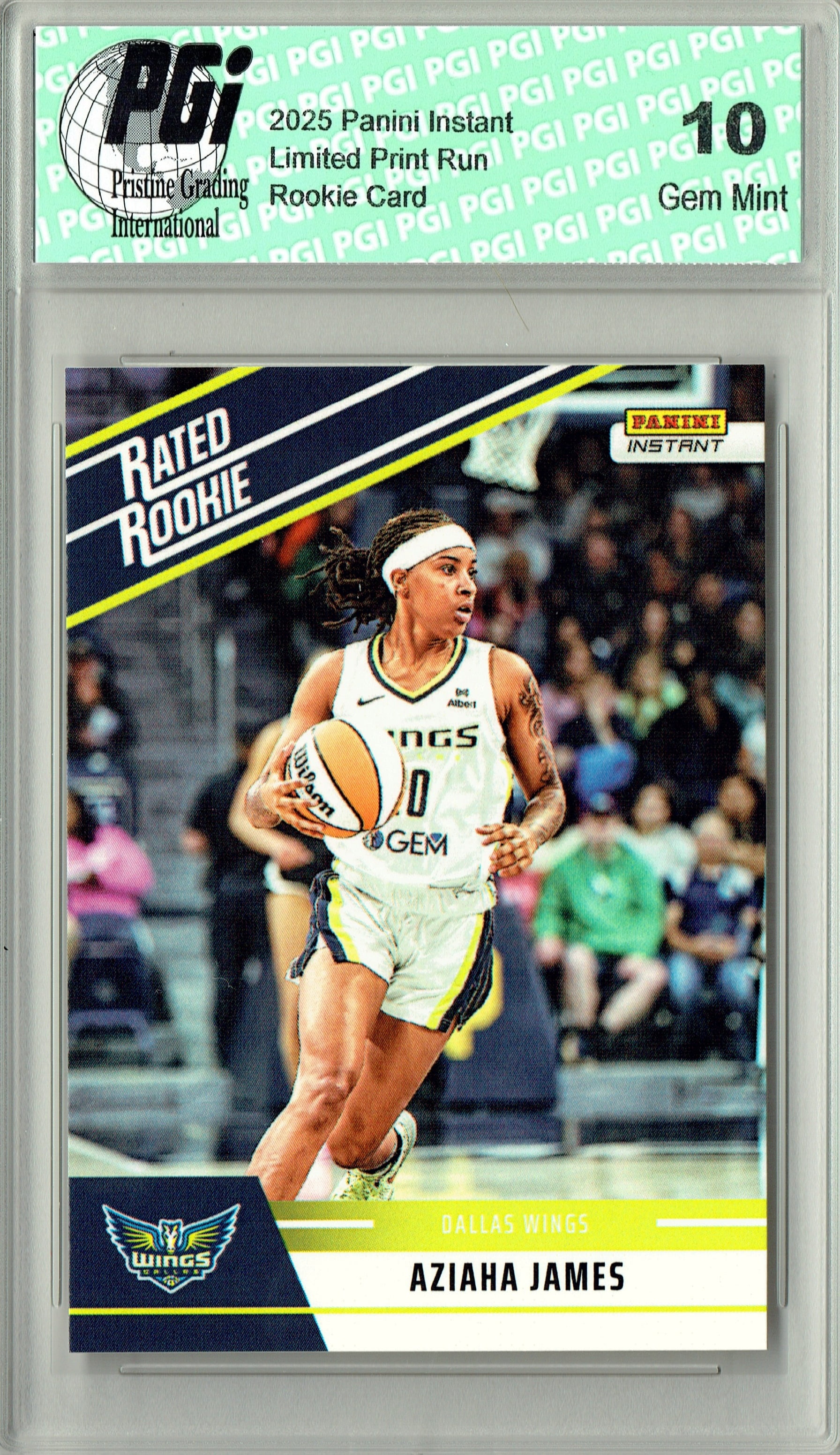 Aziaha James 2025 WNBA Panini Instant #RRR10 Retro Rated Rookie Card ...