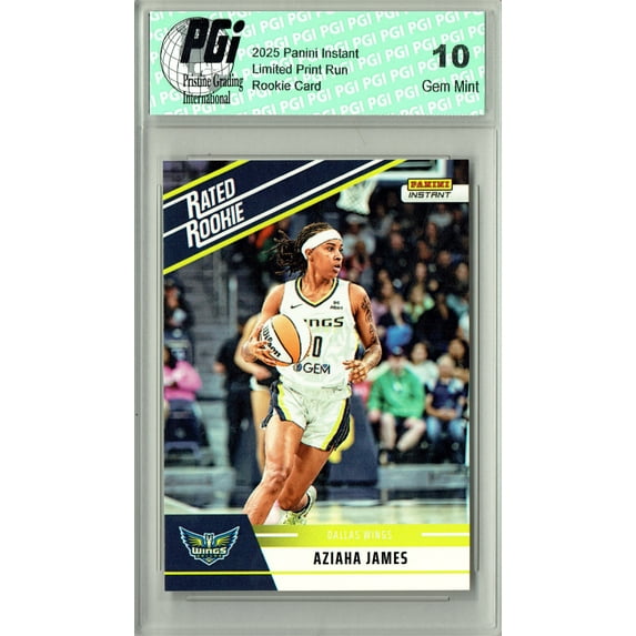 Aziaha James 2025 WNBA Panini Instant #RRR10 Retro Rated Rookie Card ...