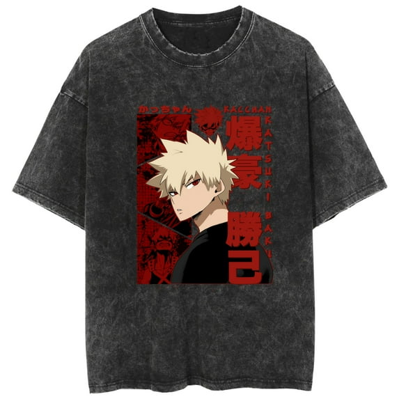 Azikbd Anime Bakugo Katsuki T-shirt, Todoroki Shoto cosplay pullover ...