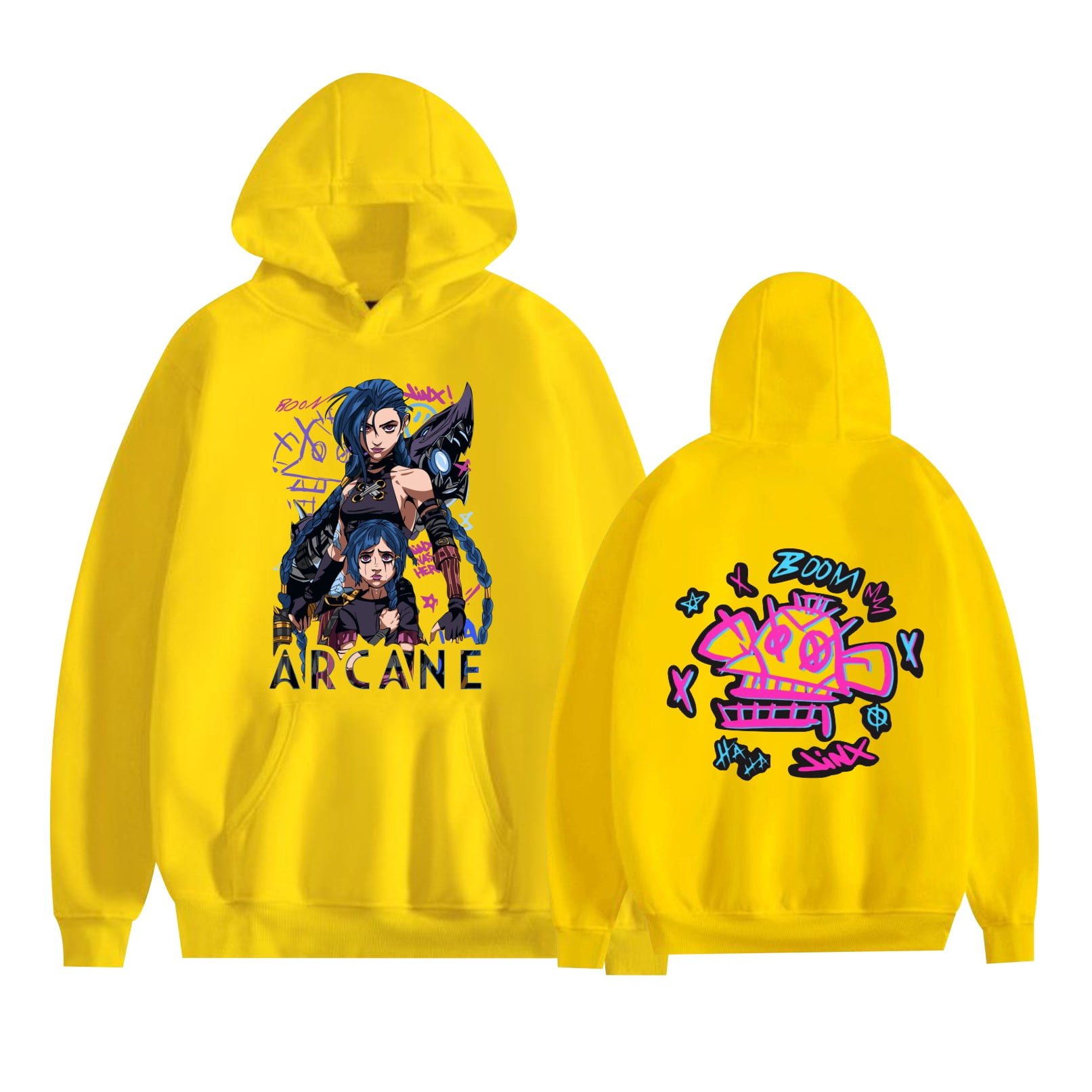 Azikbd Arcane Jinx Boom Monkey Graffiti Hoodie, Long-Sleeve Unisex ...