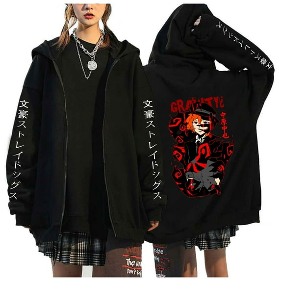 Azikbd Bungo Stray Dogs Zip-Up Hoodie, Anime, Osamu Dazai, Cosplay ...