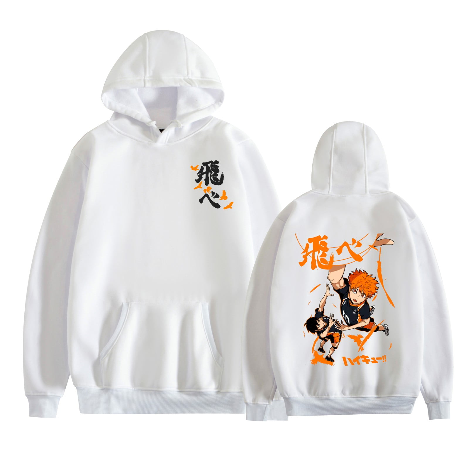 Azikbd Haikyuu Pullover Anime Hoodie Long Sleeve Hooded Sweater Unisex ...