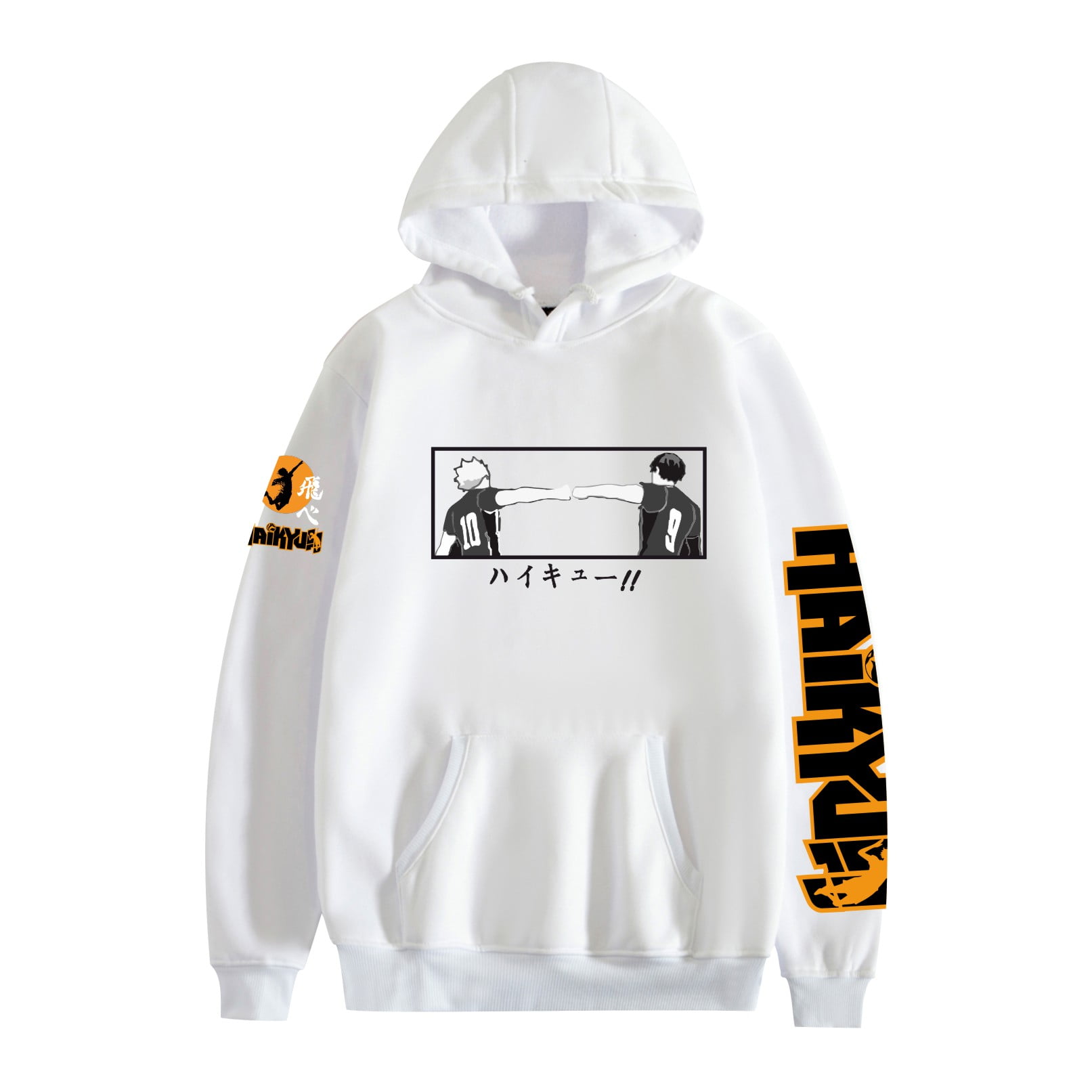 Azikbd Haikyuu Pullover Anime Hoodie Long Sleeve Hooded Sweater Unisex ...