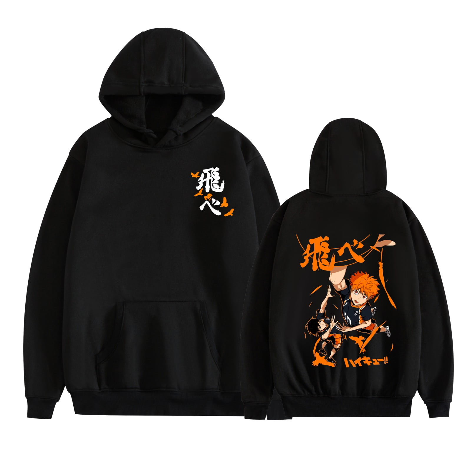 Azikbd Haikyuu Pullover Anime Hoodie Long Sleeve Hooded Sweater Unisex ...