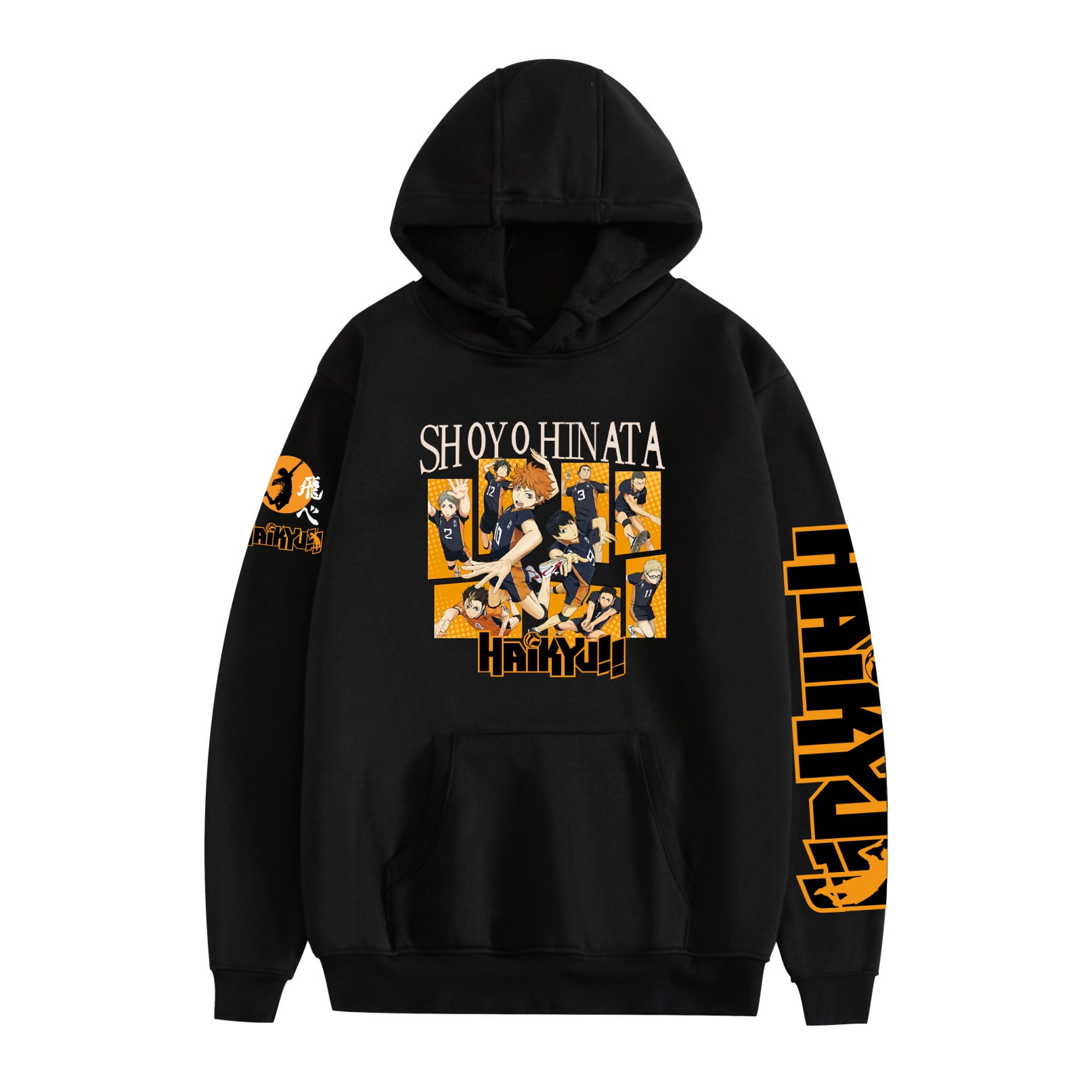 Azikbd Haikyuu Pullover Anime Hoodie Long Sleeve Hooded Sweater Unisex ...