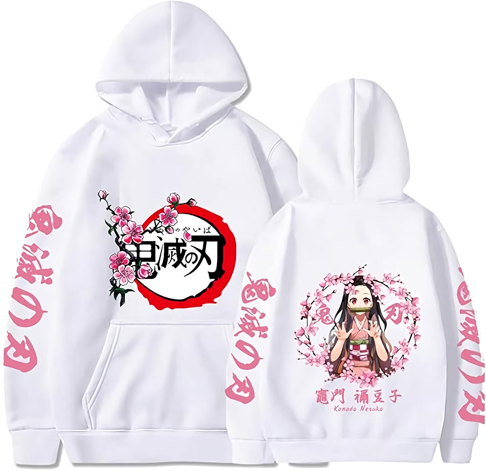 Azikbd Kamado Nezuko Hoodie Demon Slayer Coat Funny Cartoon Graphic ...