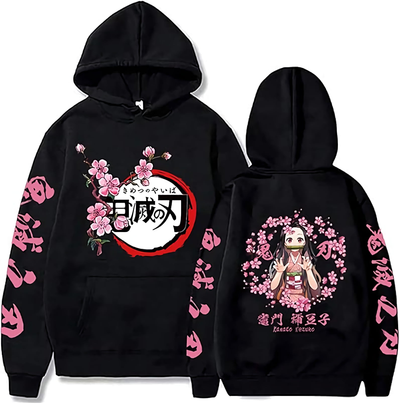 Azikbd Kamado Nezuko Hoodie Demon Slayer Coat Funny Cartoon Graphic ...
