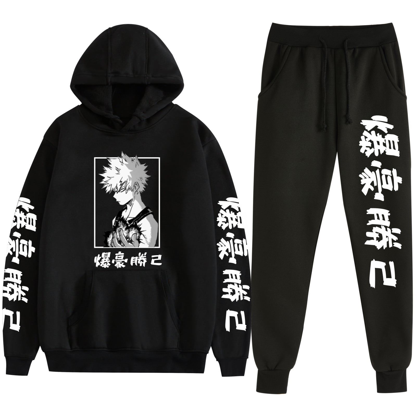 Azikbd New Bakugo Katsuki Two-Piece Hoodie Set - Anime Style - Todoroki ...